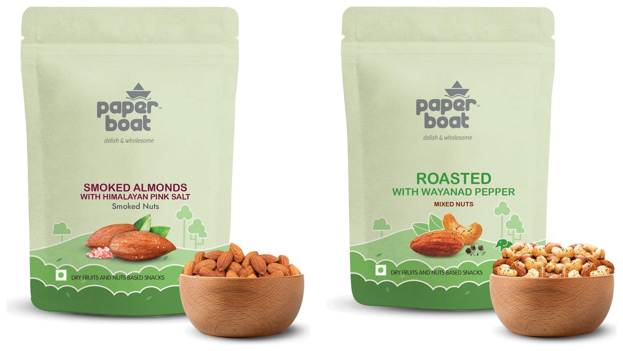 Paper Boat Roasted Mixed Nuts with Wayanad Pepper, Pouch (200g) & Paper ...
