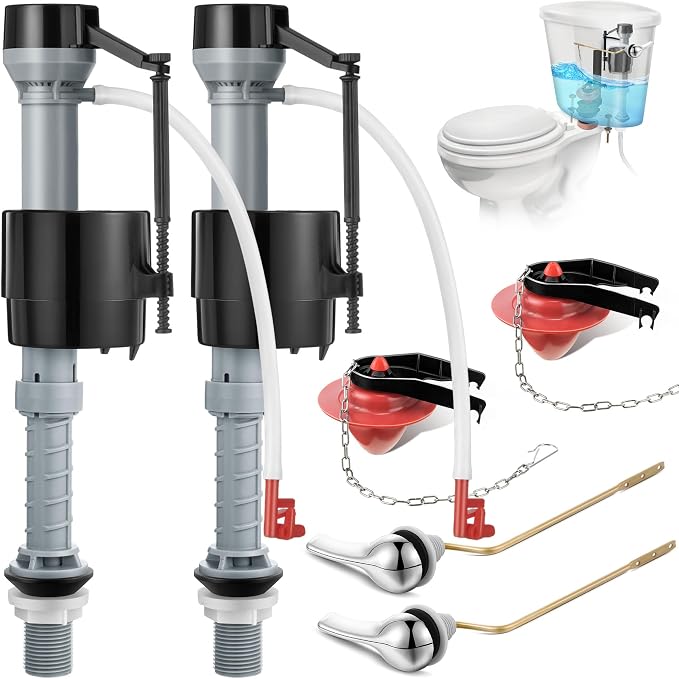 Saillong 2 Set Universal Toilet Tank Replacement Kit, Include Fill ...