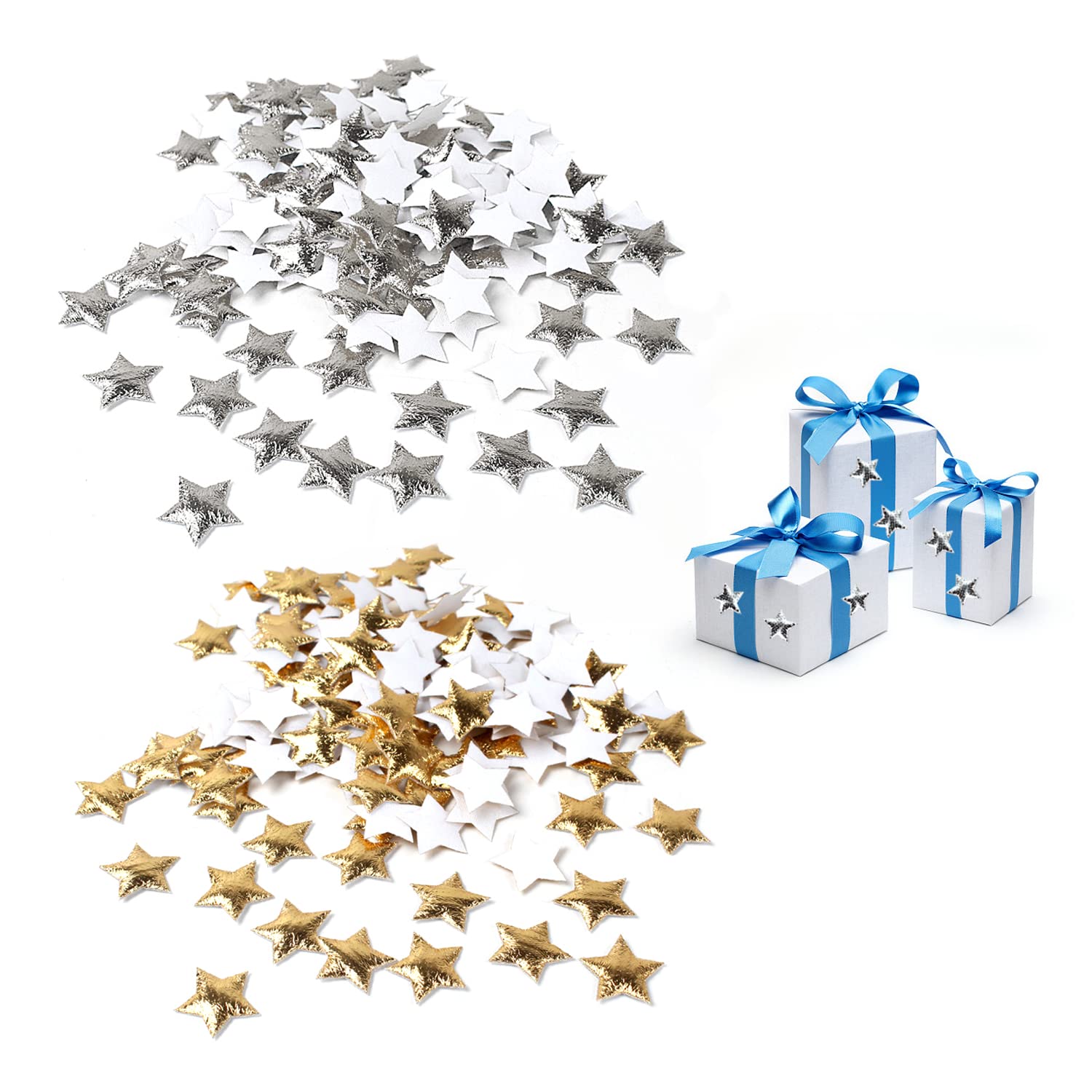 200 Star Accessories Stickers, Gold and Silver Star Stickers, Christmas ...