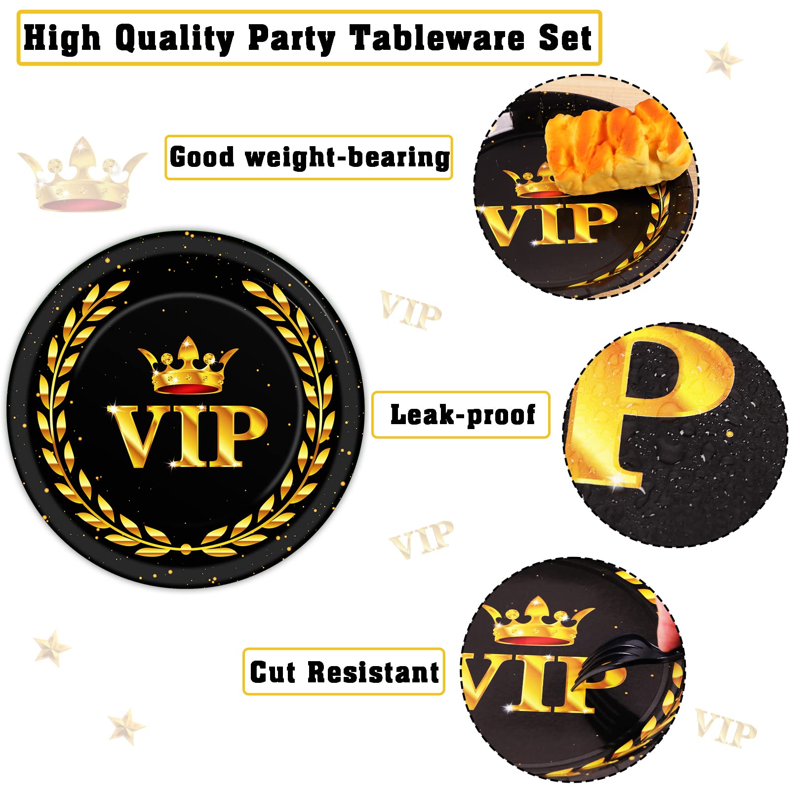 Snapklik.com : 96 Pcs Vip Movie Night Party Supplies Paper Plates ...
