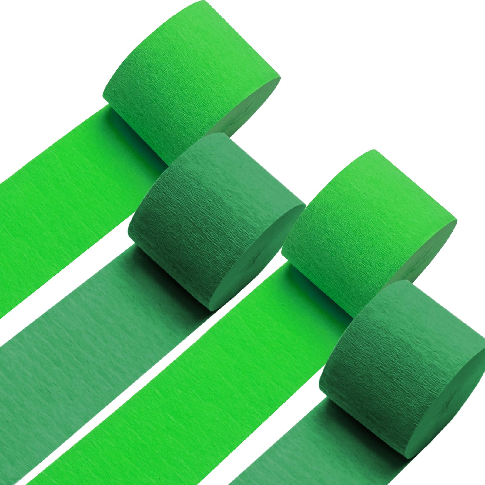 Amazon.com: Light Green and Dark Green Crepe Paper Streamers 4 Rolls ...
