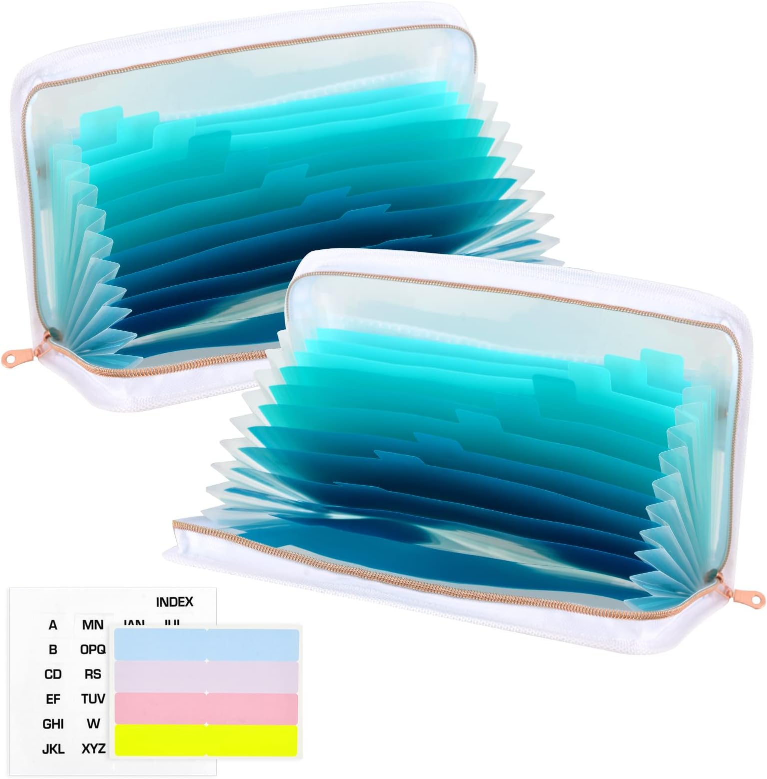 Amazon.com : 2 Pieces 13 Pocket Coupon Receipet Teal Junior Size ...