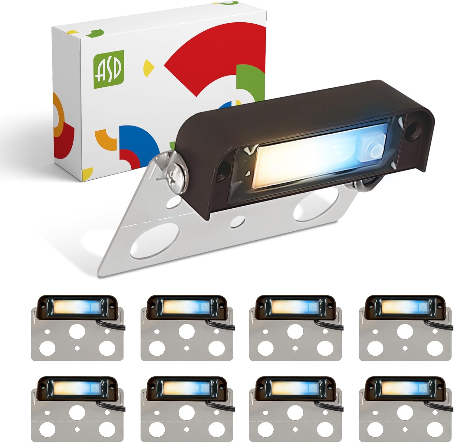 ASD LED 4 Inch Retaining Wall Light Fixture | 2W 130LM 2200K-5000K 12V ...