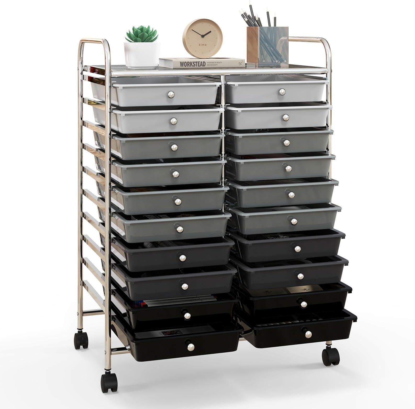 Amazon.com: Happygrill 20-Drawer Organizer Cart Tools, Mobile Utility ...