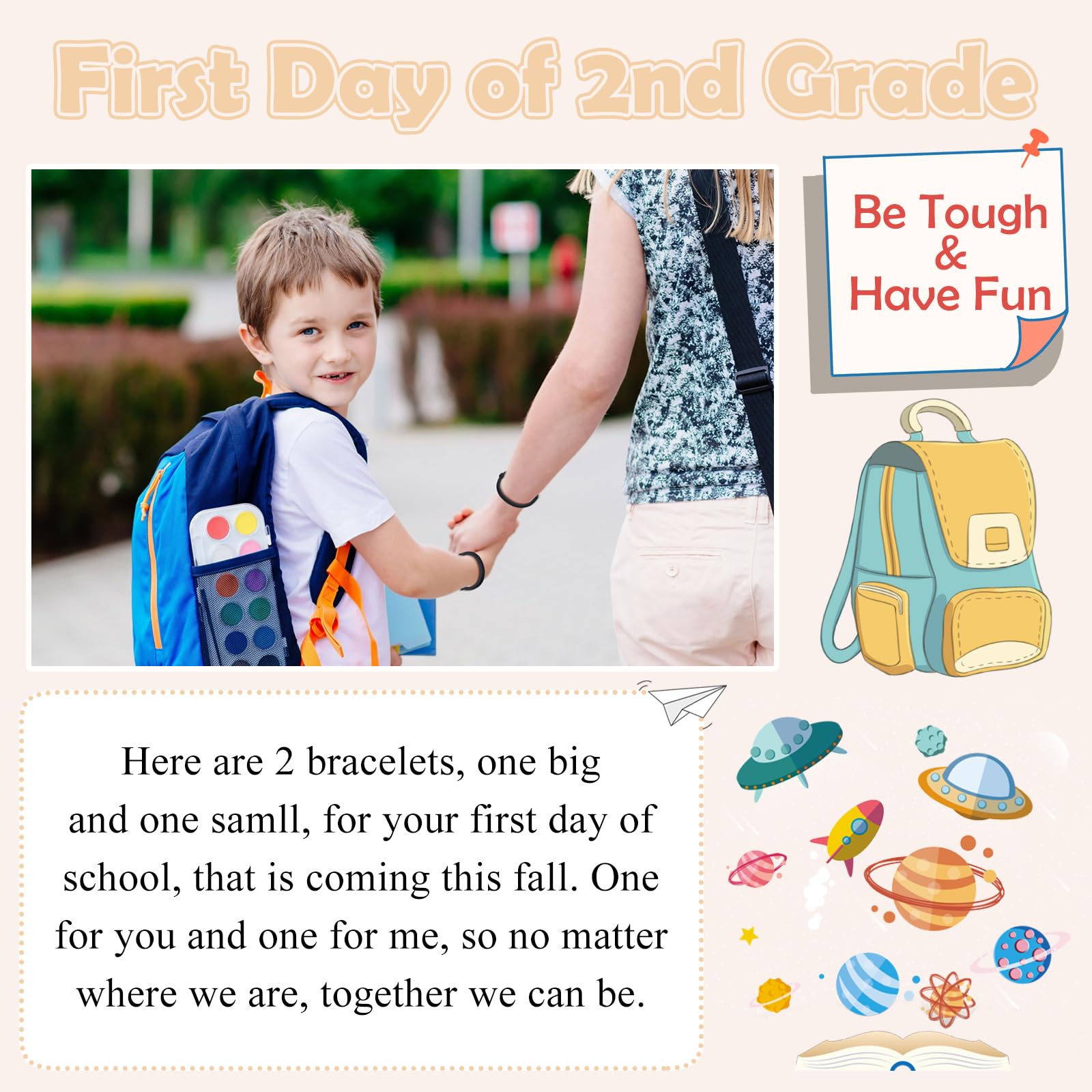Snapklik.com : First Day Of Second 2nd Grade Bracelet Mommy And Me ...