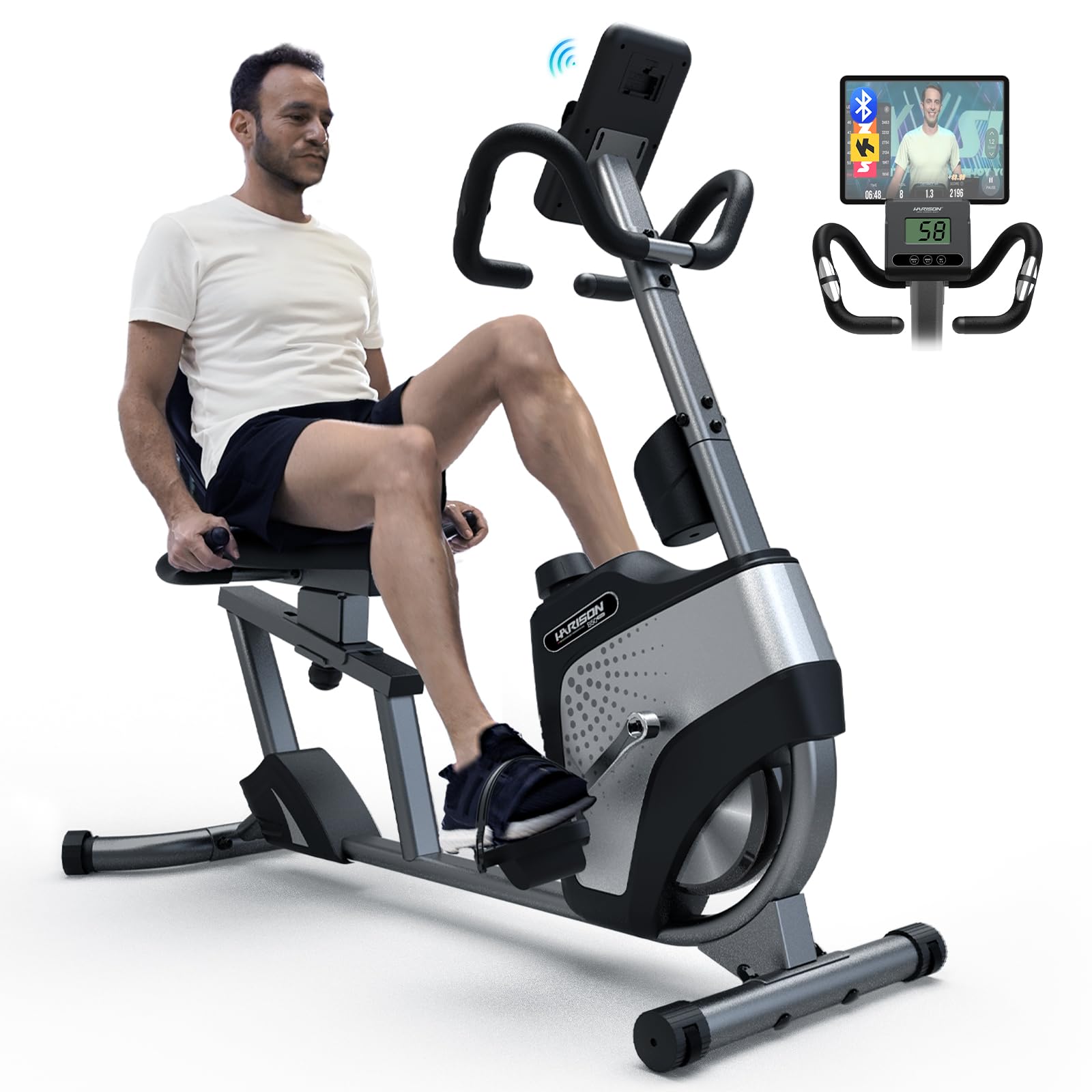 Snapklik.com : HARISON Recumbent Exercise Bikes For Home, Magnetic ...