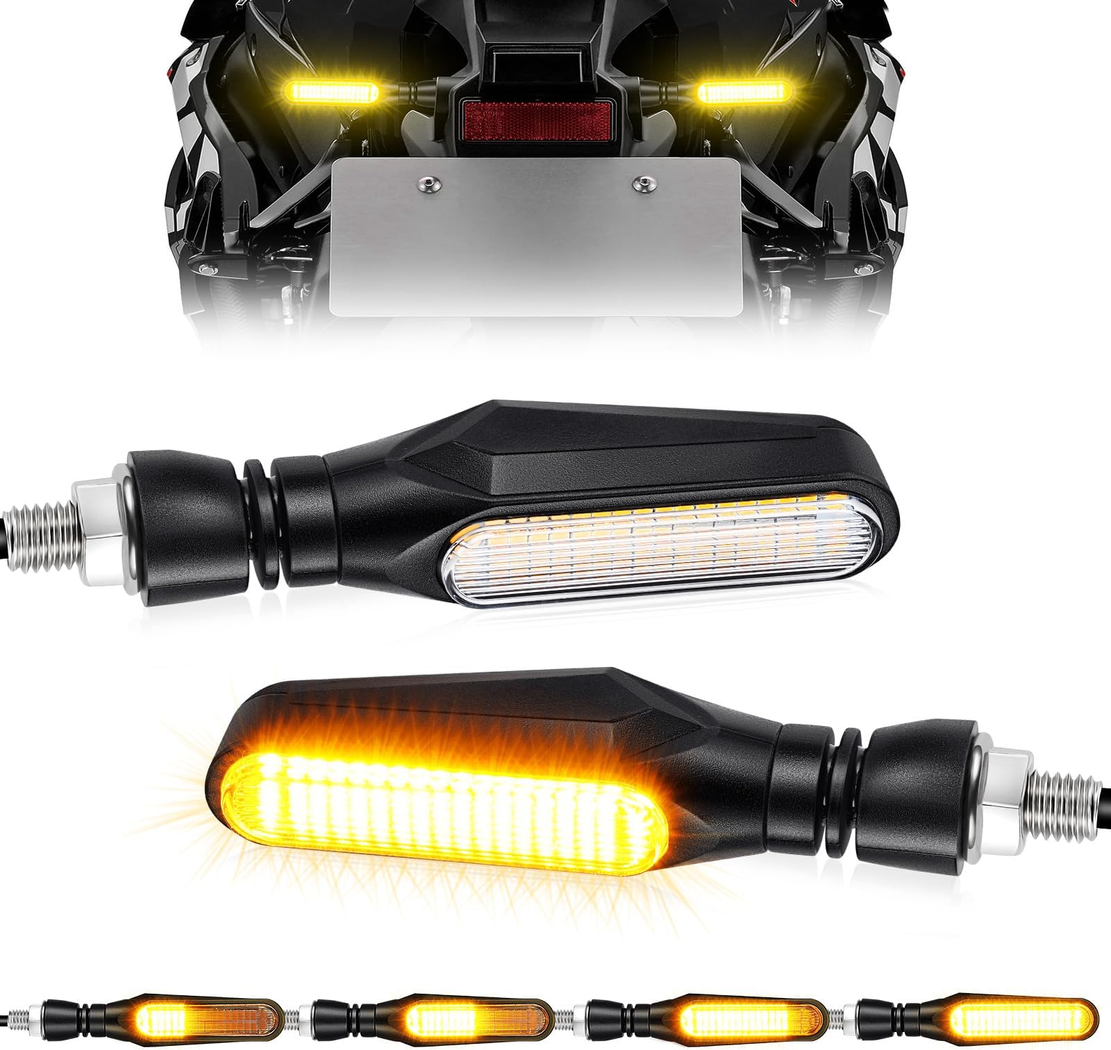 Amazon.com: MFC PRO Universal LED Turn Signal Indicator Lights For ...