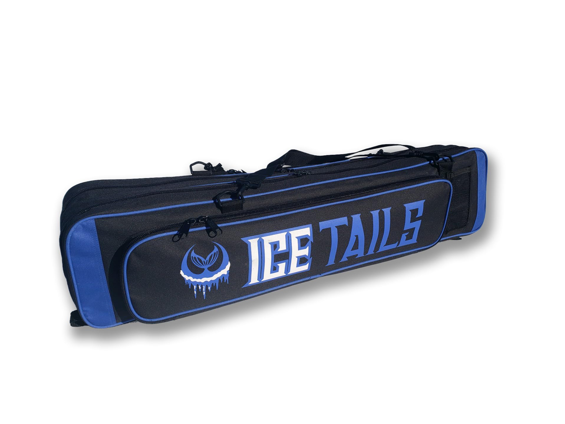 BLUE Ice Tails Portable Fishing Rod & Tackle Bag 36.5” X 8” X 6” Soft ...