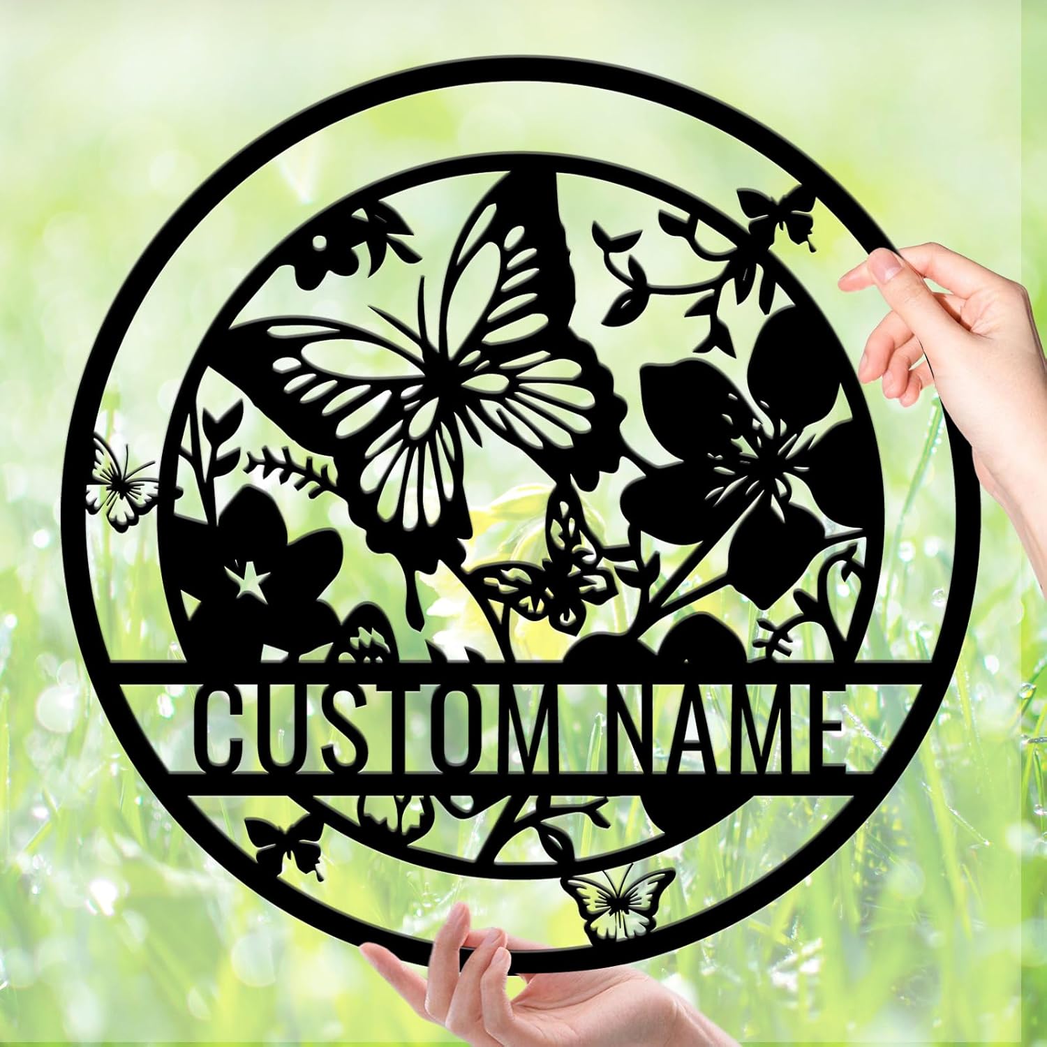 Personalized Butterfly Metal Sign, Custom Butterfly Name Sign, Mothers ...