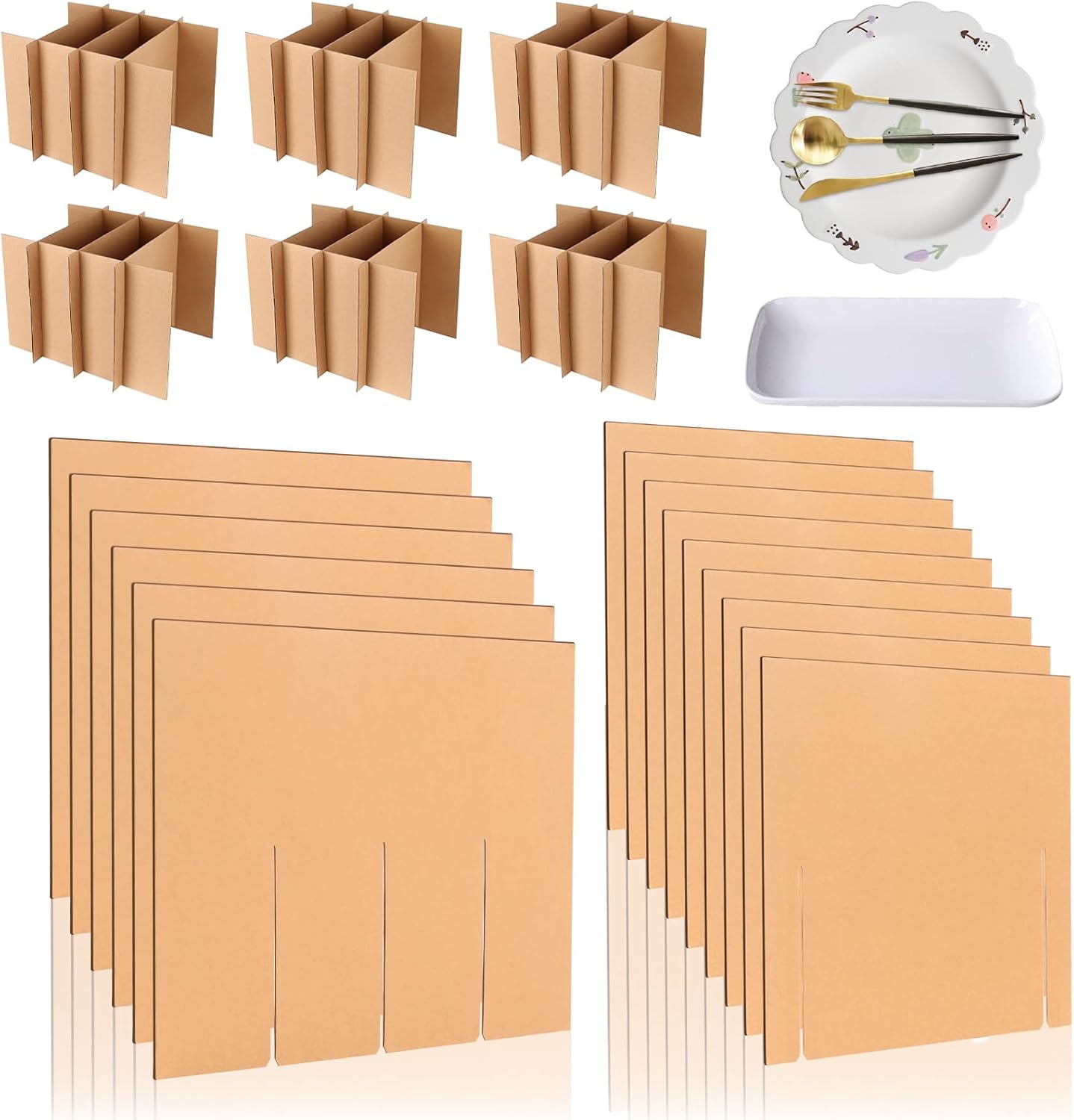 Amazon.com: 6 Sets Dish Packing Kit Glass Divider Kits for Moving ...
