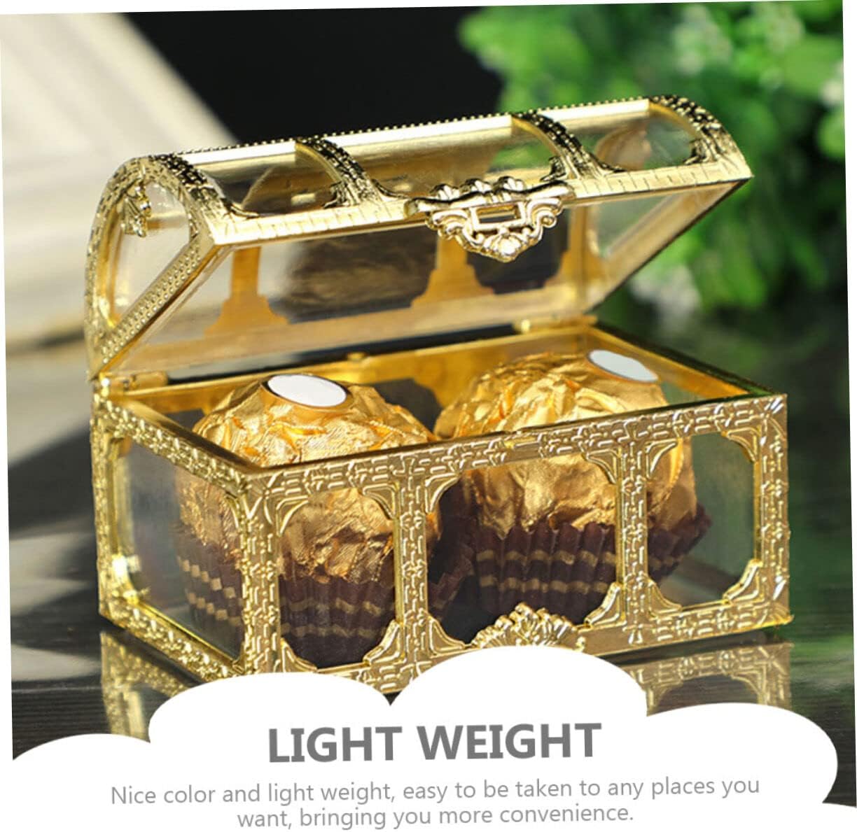Gogogmee Cofre del tesoro, cajas de regalo cuadradas, contenedor ...