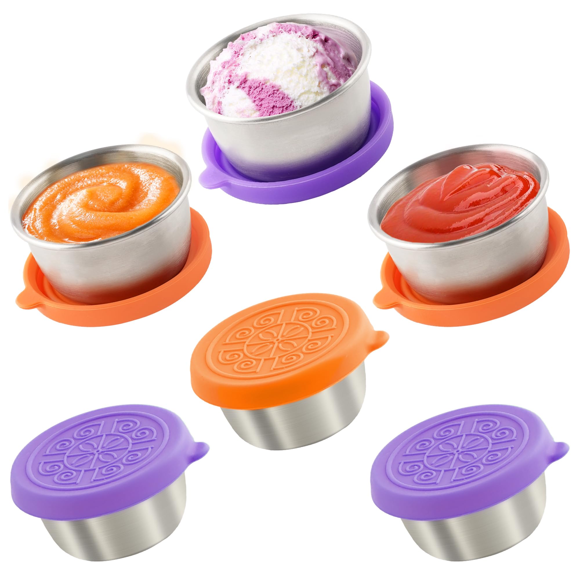 Amazon.com: 6x1.6 Oz Salad Dressing Containers With Lids, Small ...