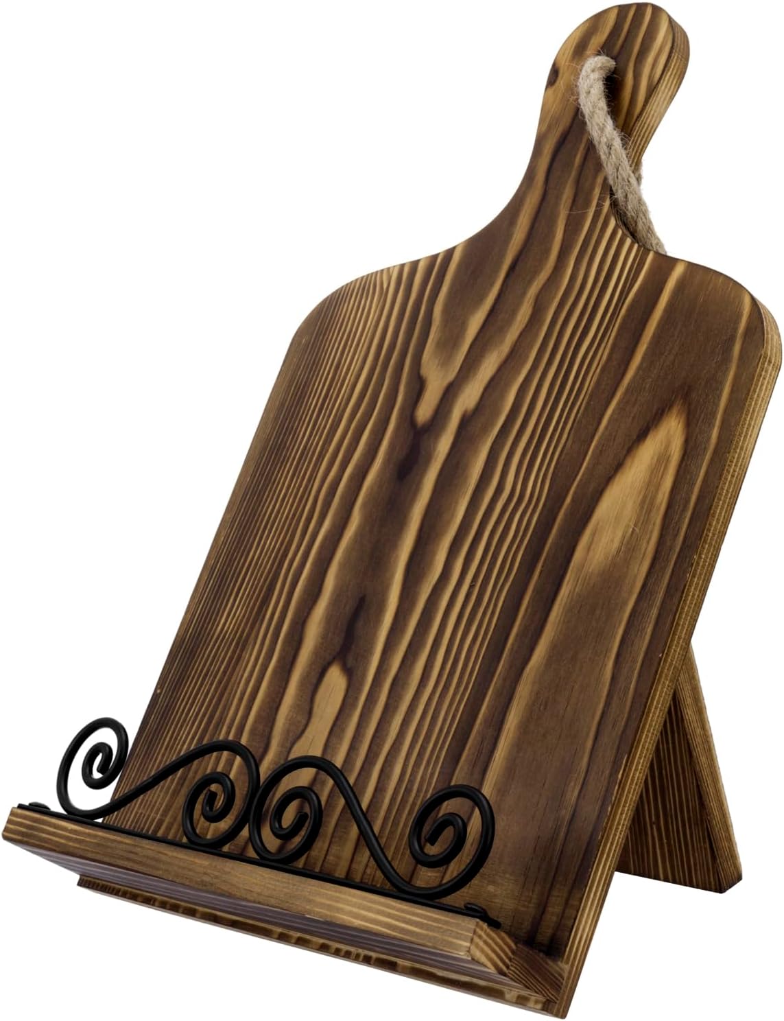 Amazon.com: Cookbook Stand, Rustic Wood Cookbook Holder Cutting Board ...