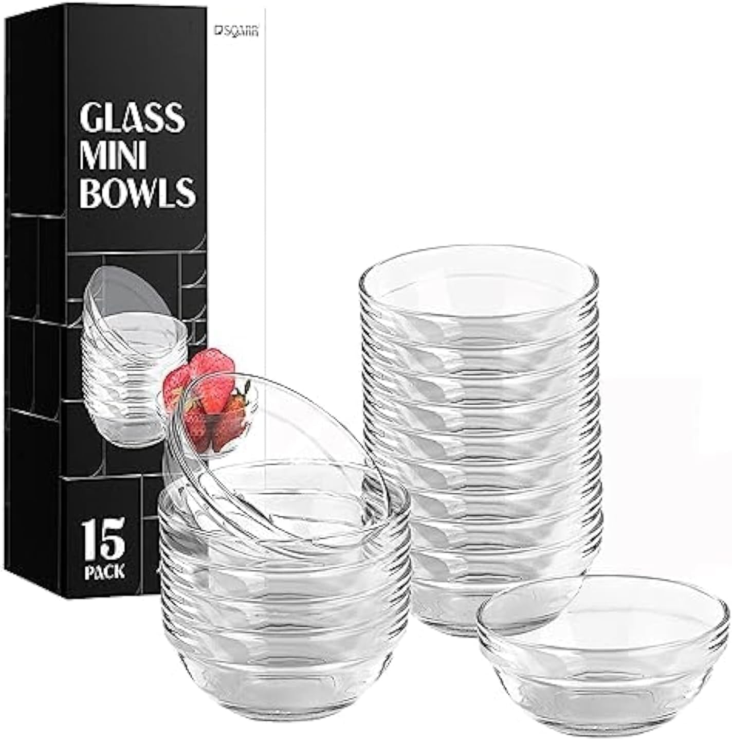 Amazon.com: Mini Glass Prep Pinch Bowls, 3.5 inch 4 oz Clear Glass ...