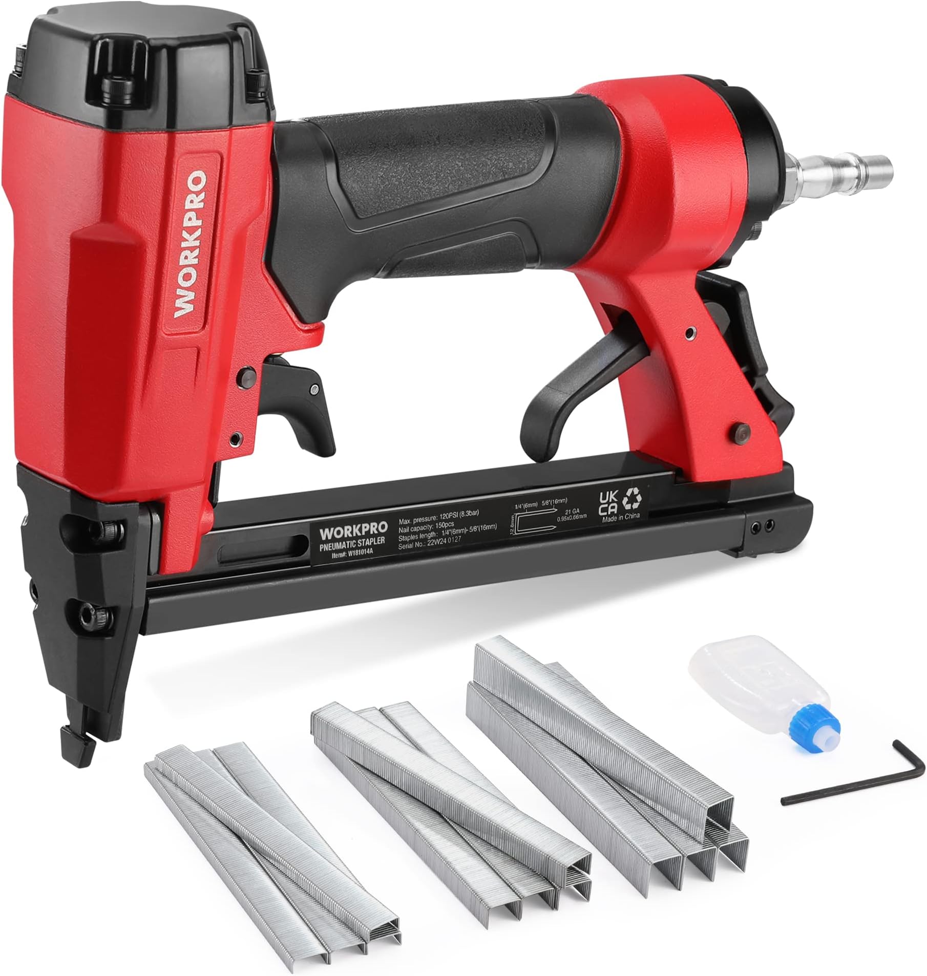 Tacwise A7116V Upholstery Air Stapler, Uses Type 71 / 4 - 16 mm Staples ...