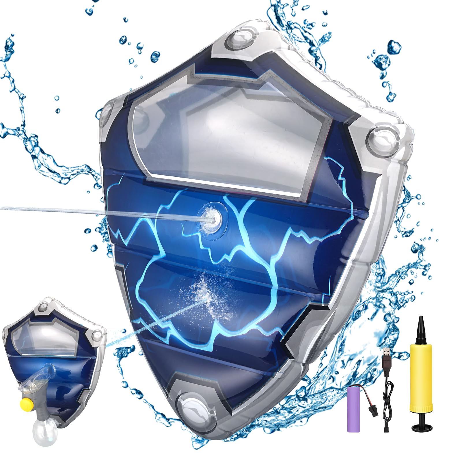 Inflatable Shield Electric Water Gun for Kids - Portable Automatic ...