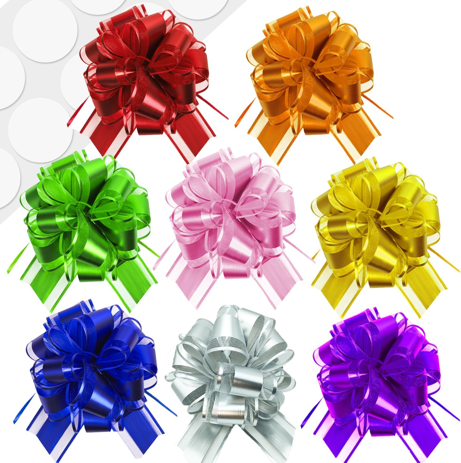 Amazon.com: Pack of 36 Self Adhesive Gift Bows in Assorted Colors, Peel ...