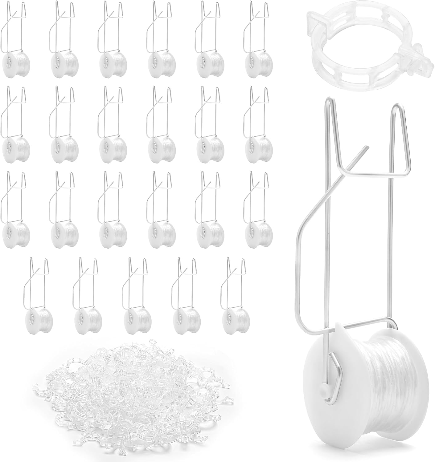 Amazon.com : 24+240P Tomato Roller Hooks with 49.2FT String and Tomato ...