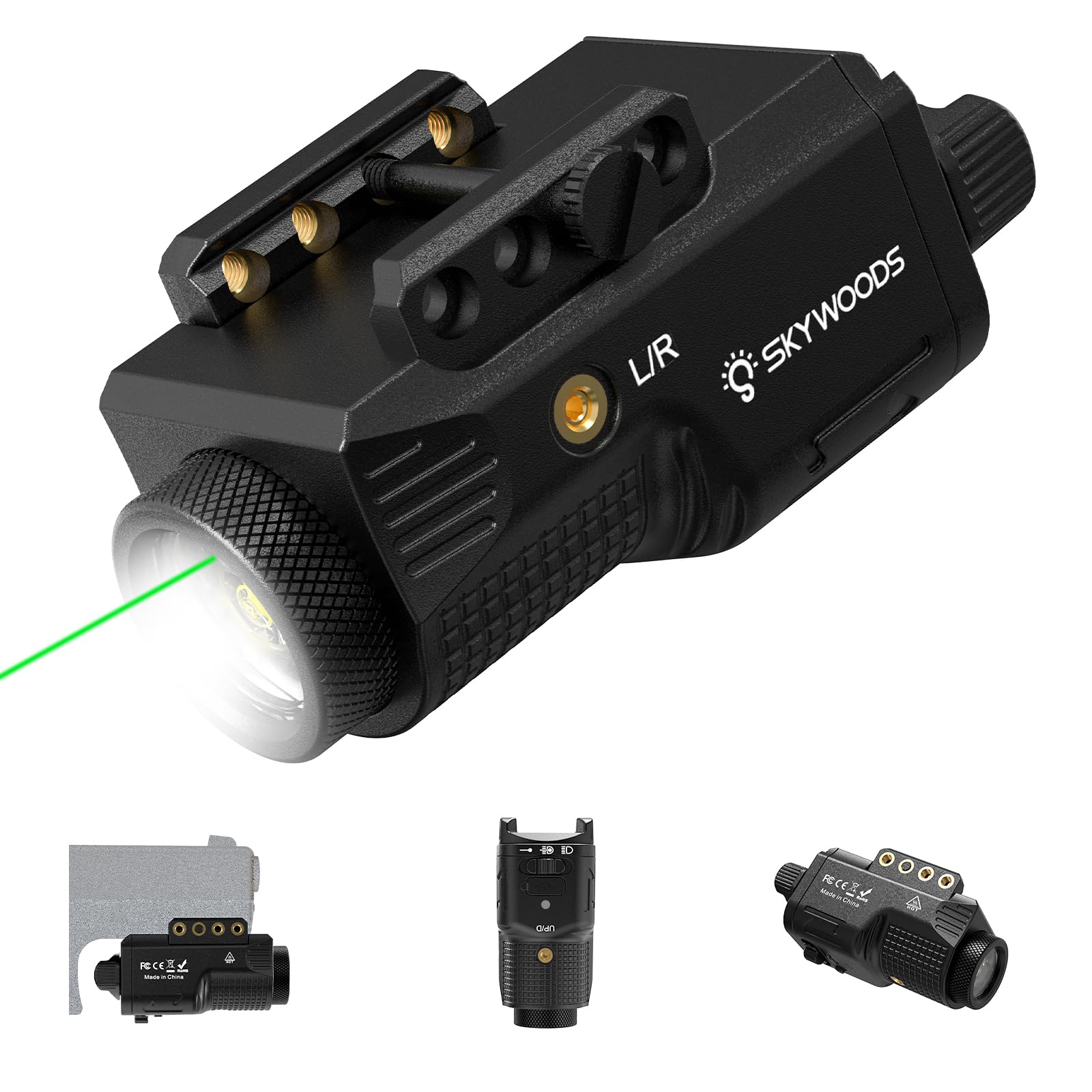 Buy Pistol Laser Light Combo - 800 Lumens Green Laser Beam Flashlight ...