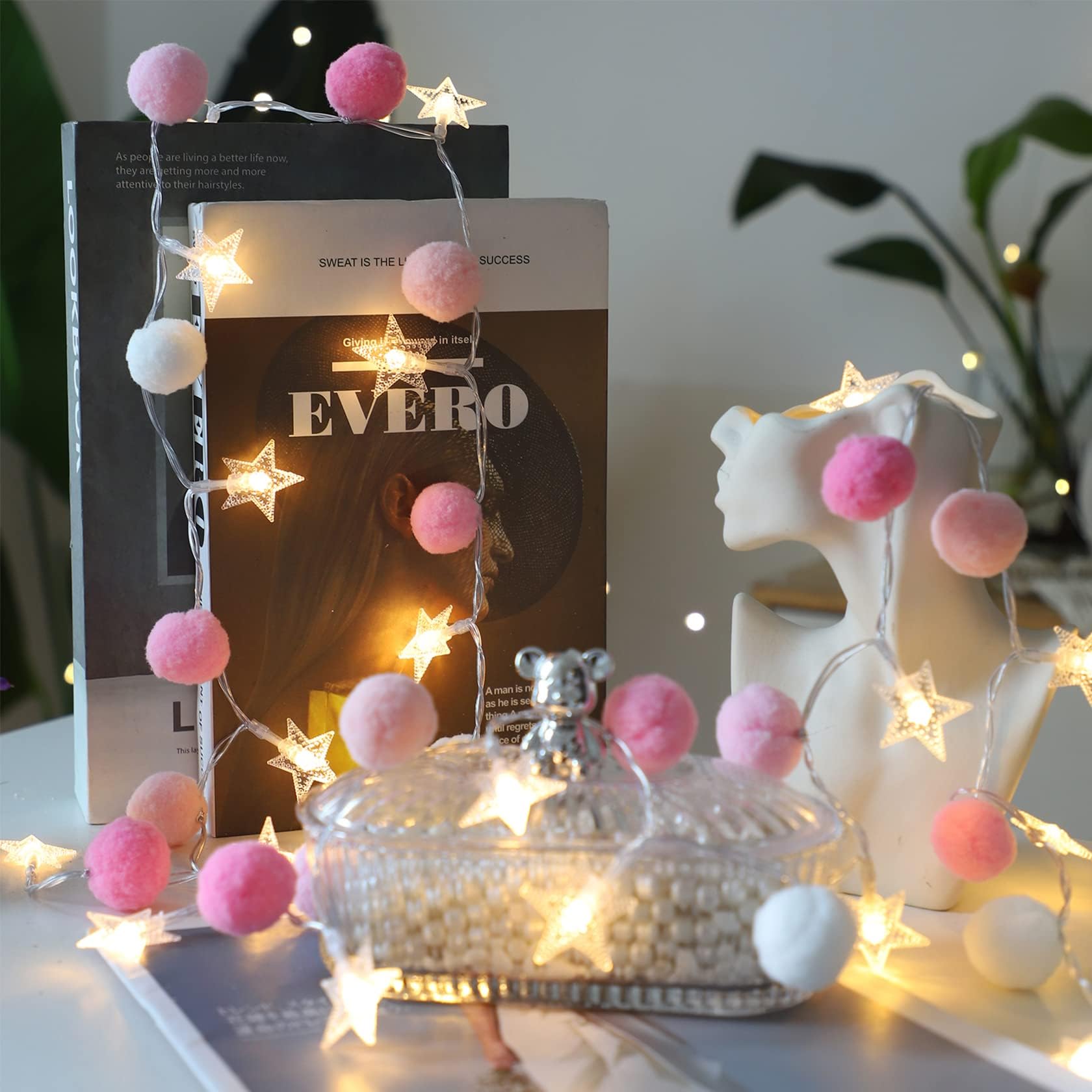 Amazon.com: Xingpold Star String Lights,16.4 ft 50 LED 8 Modes Battery ...