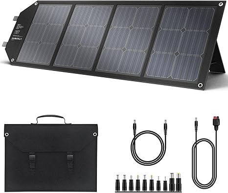 Amazon.com : 100W Portable Solar Panel with USB QC 3.0,18V DC Outlet ...
