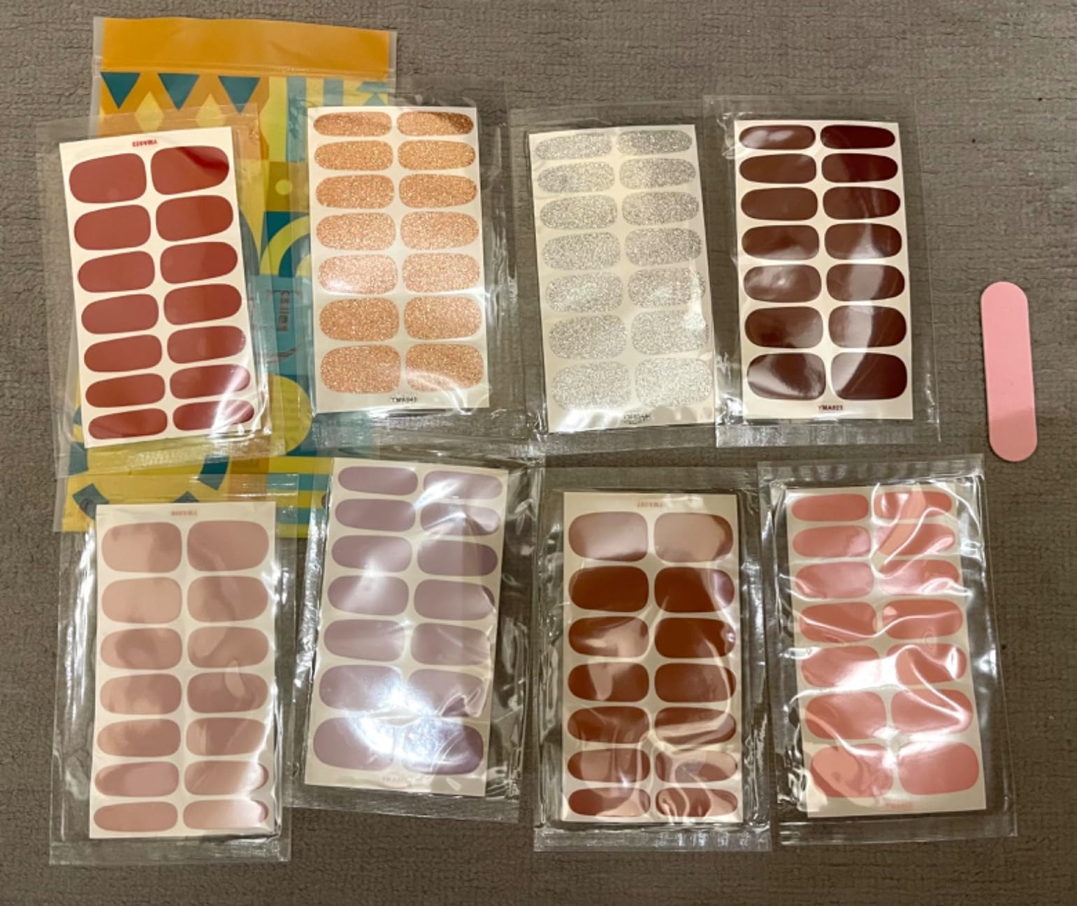 JSRQT Nail Polish Stickers Full Nail Wraps Glitter Nail Art Polish ...