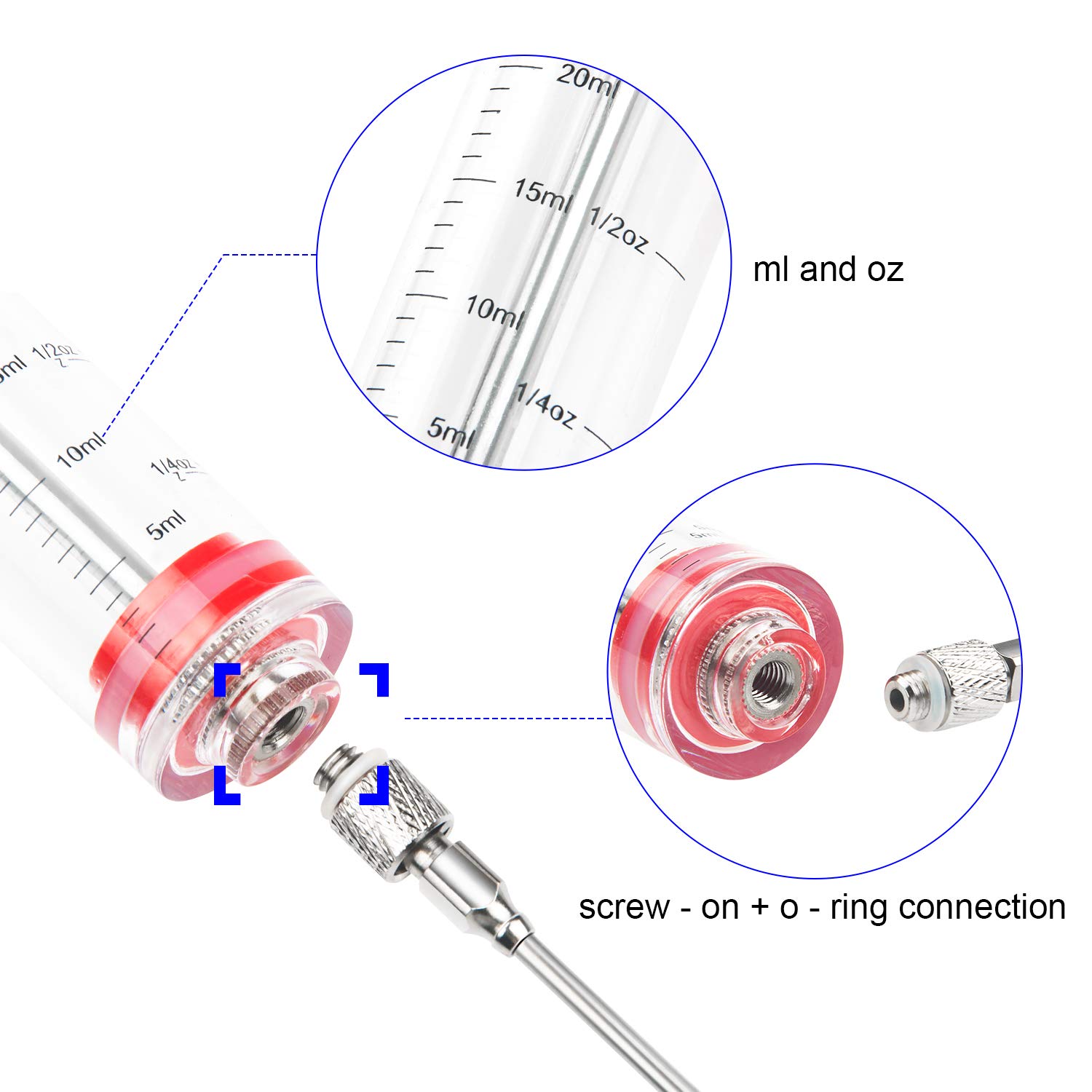 Snapklik.com : Meat Injector Kit,Plastic Marinade Injector Syringe