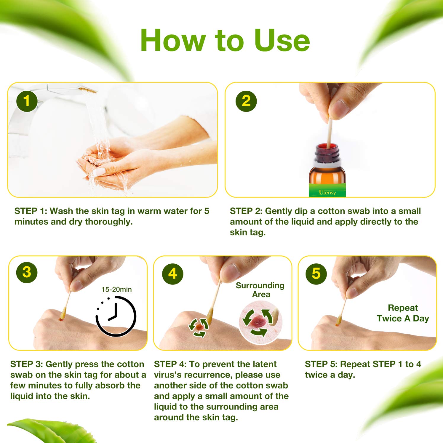 Buy Ulensy Skin Tag Remover - Extra Strength Skin tag Removal Liquid ...