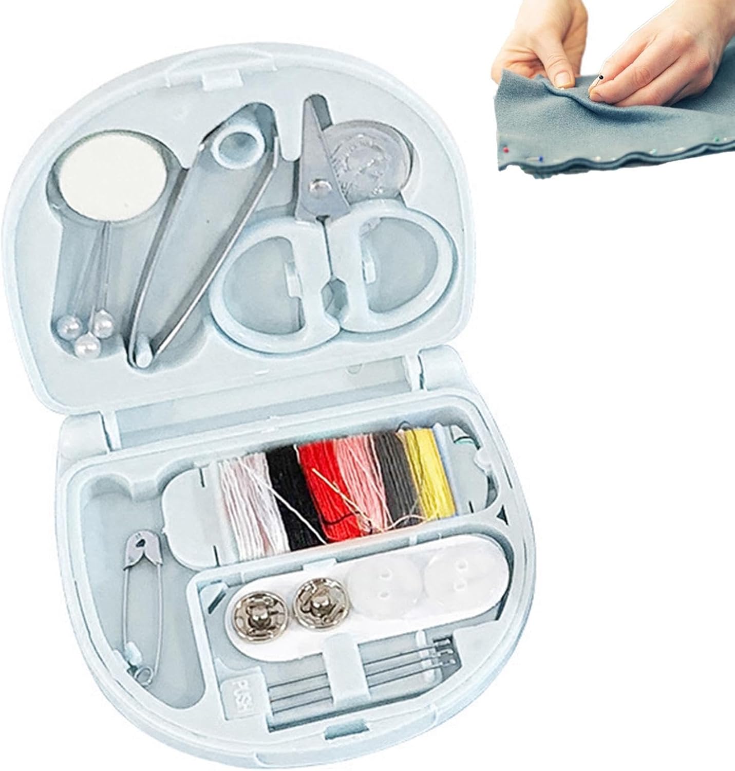 Amazon.com: Travel Sewing Kit - Sewing Box Organizer with 6 Color Spool ...