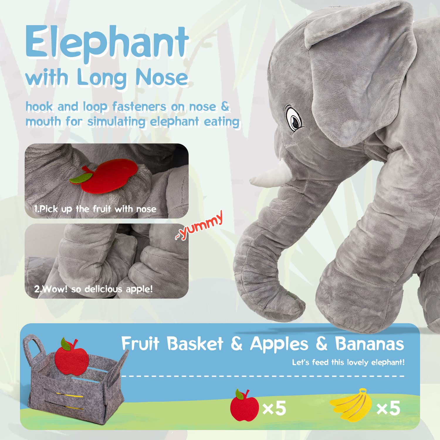 Elephant Eating Fruits