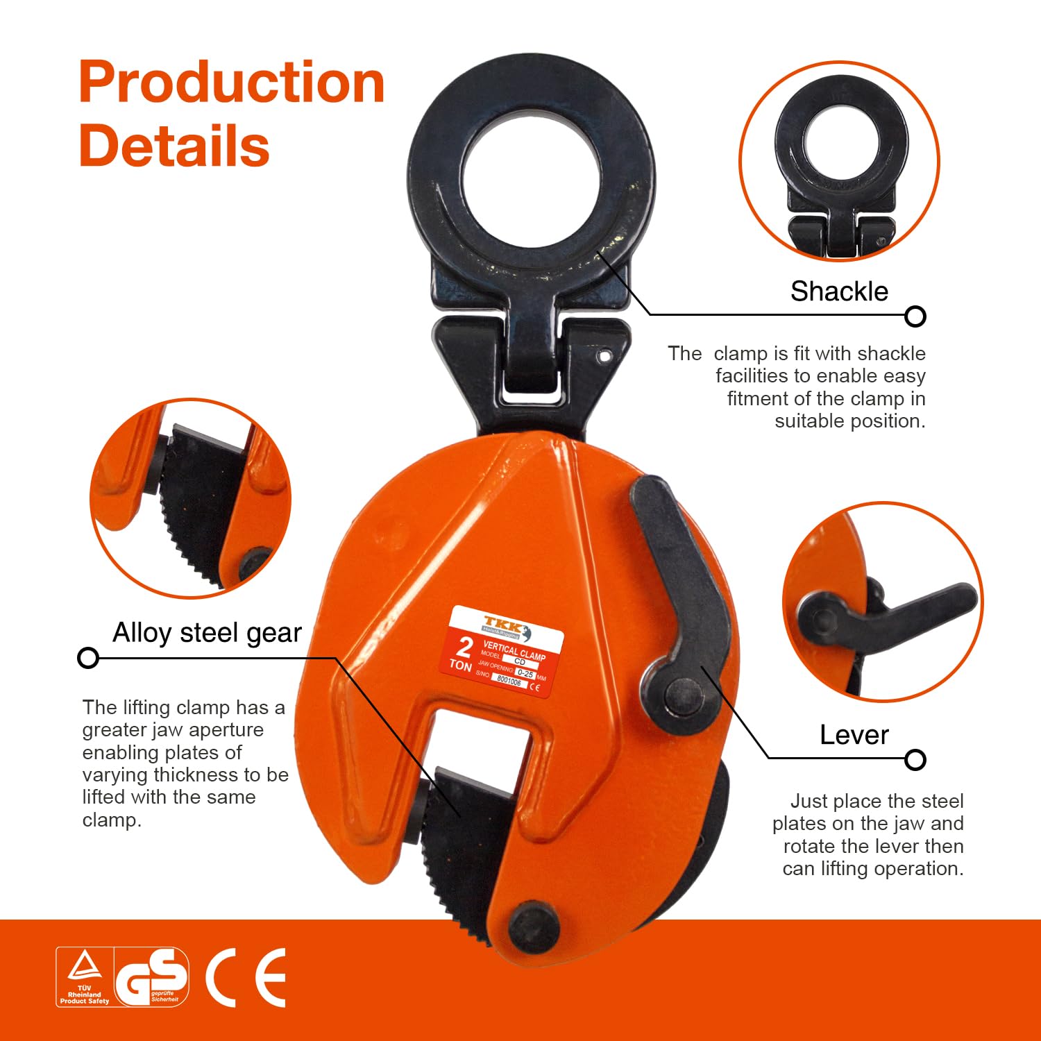 Toyo Intel Lifting Clamps YATOINTO Plate Lifting Clamp 4400lbs Plate ...