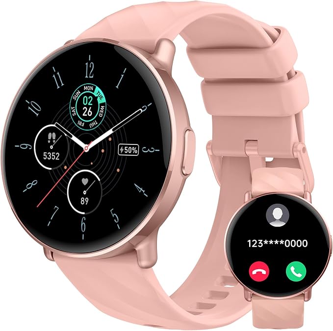 Smart Watch for Men Women with Call Text Reminder, 1.39" Screen Fitness ...