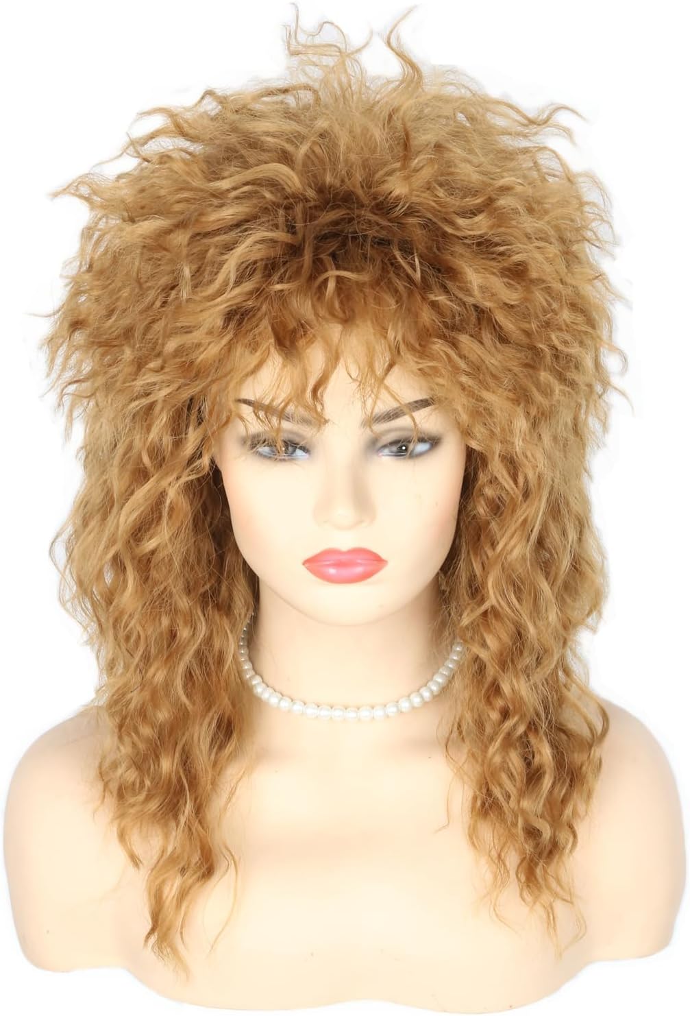 Amazon.com: Topcosplay Womens Tina Wig with Necklace Earring Big Hair ...