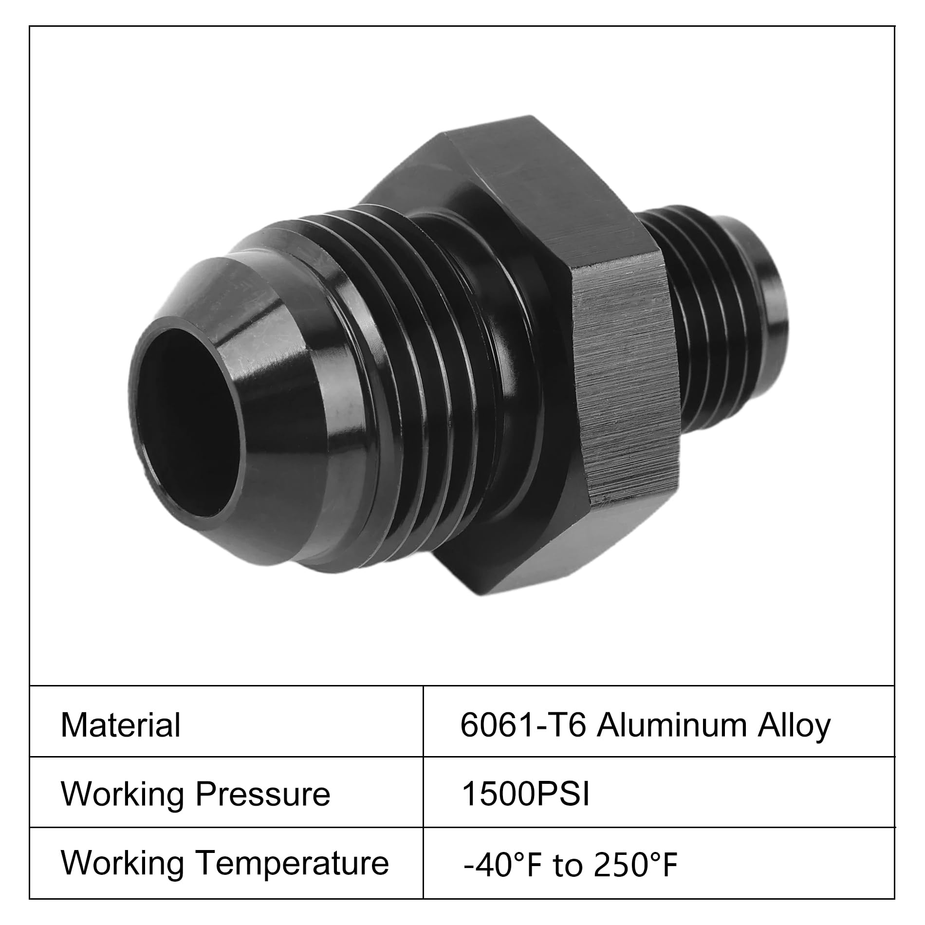 Snapklik.com : 8AN Male To 1/2x20 Inverted Flare Thread Fitting Adapter ...