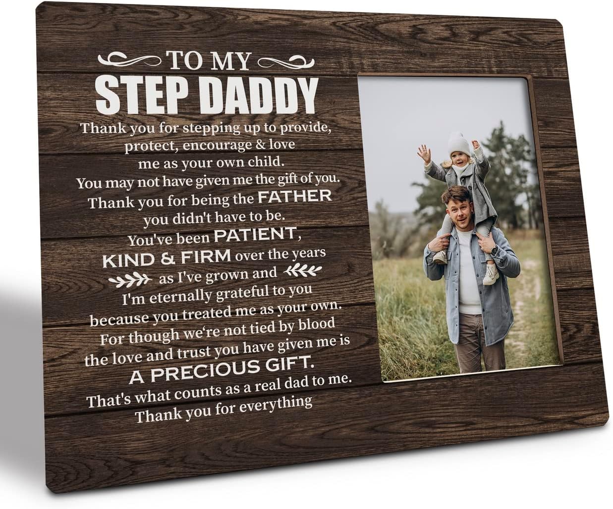 Amazon.com: Step Daddy Gift Picture Plaque Décor, Thank You for ...