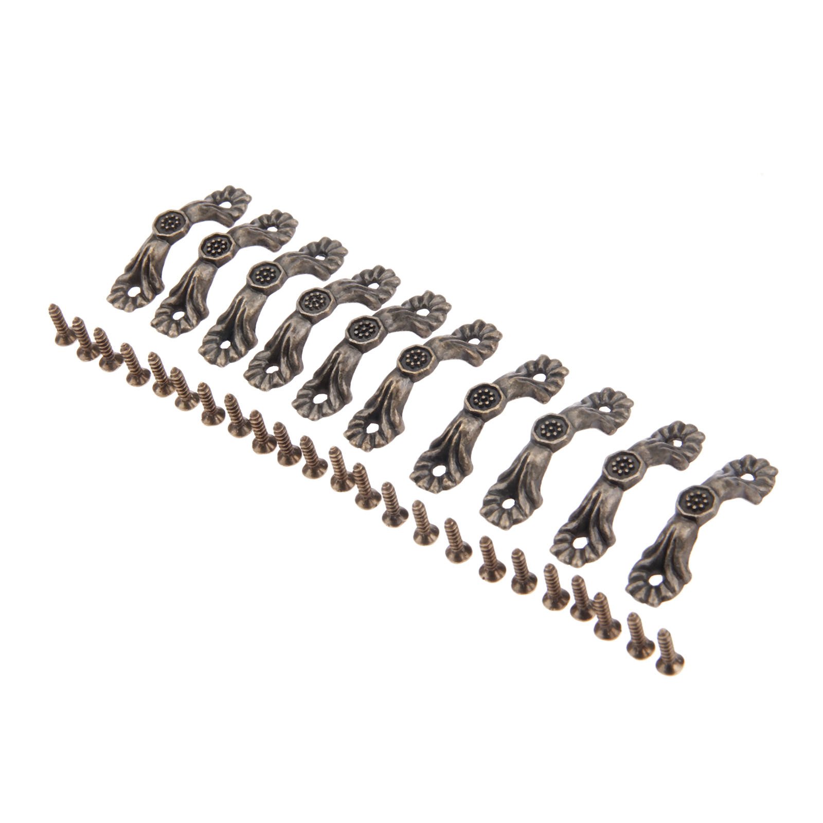 dophee 10Pcs Antique Brass Decorative Pulls Handles for Mini Jewelry ...