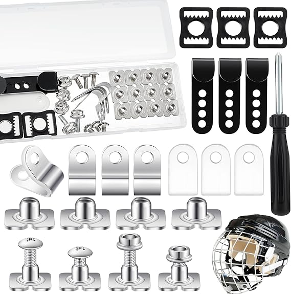 Amazon.com: 33 Pcs Hockey Helmet Repair Kit Football Helmet Repair Kit ...