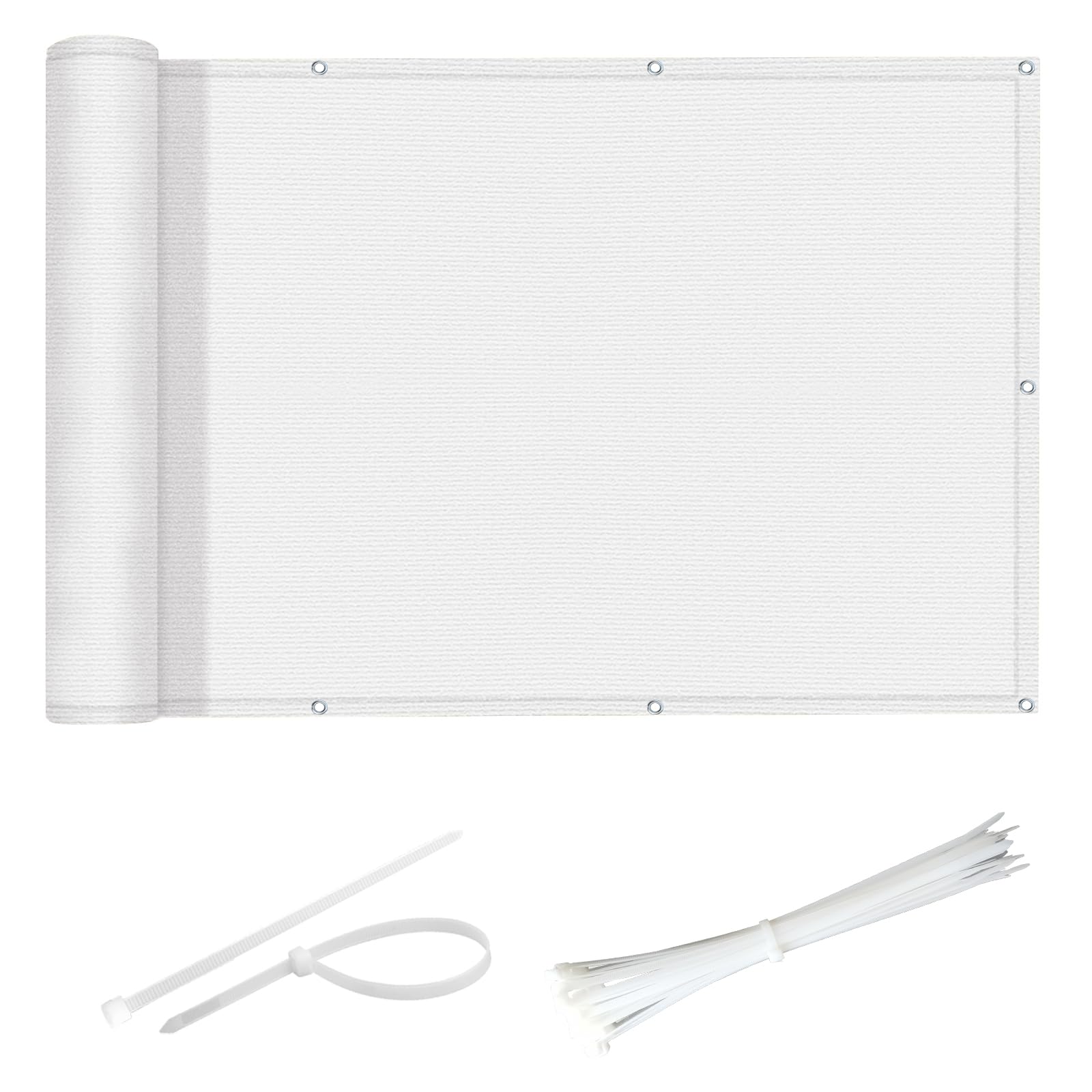 Snapklik.com : SUNLAX 3x10 White Balcony Privacy Screen Fence UV ...