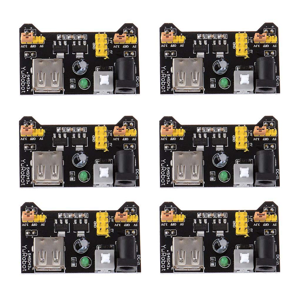 Amazon.com: ACEIRMC 6pcs MB102 Breadboard Power Supply Module 3.3V/5V ...