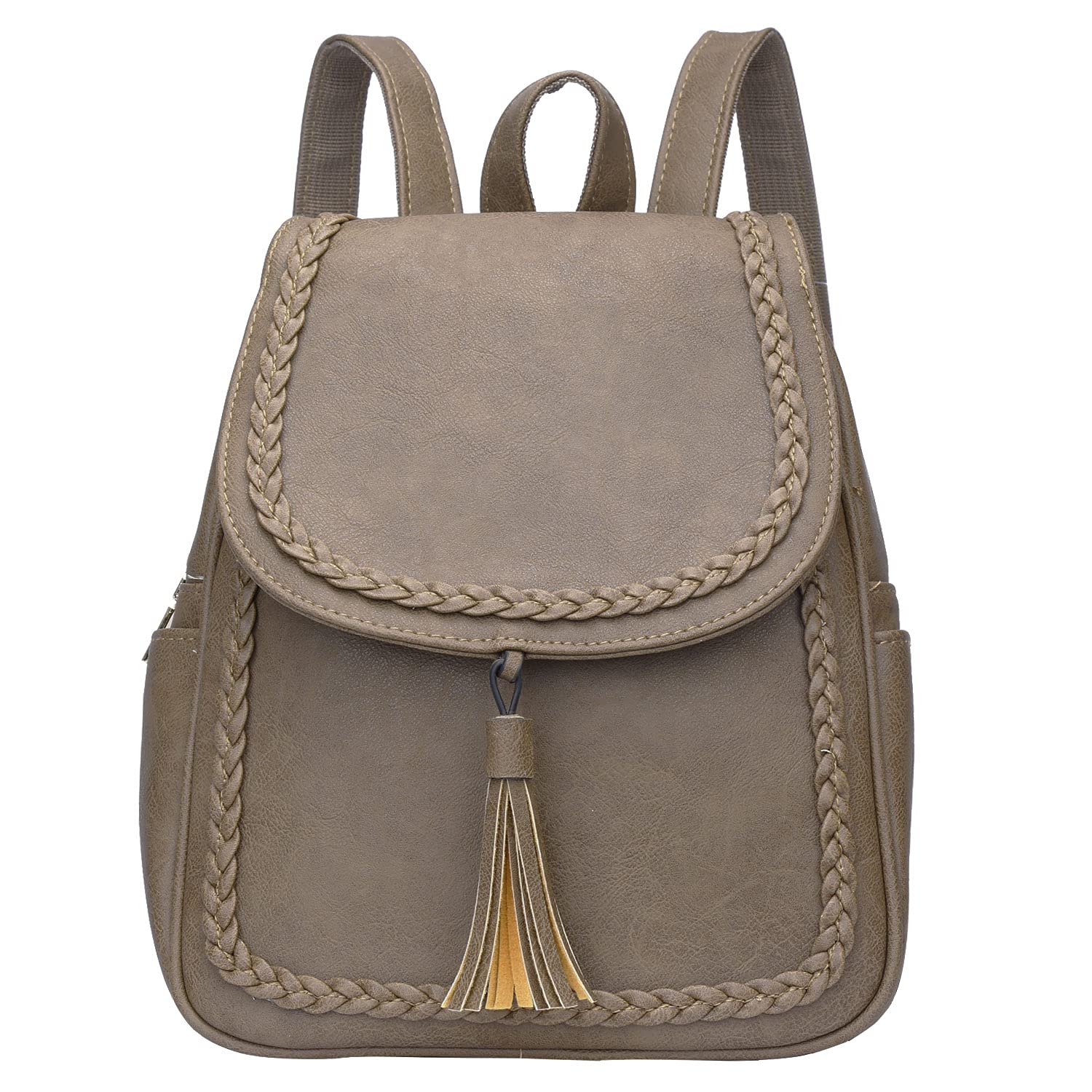 Amazon.com: KKXIU Fashion Small Synthetic Leather Backpack Purse For ...