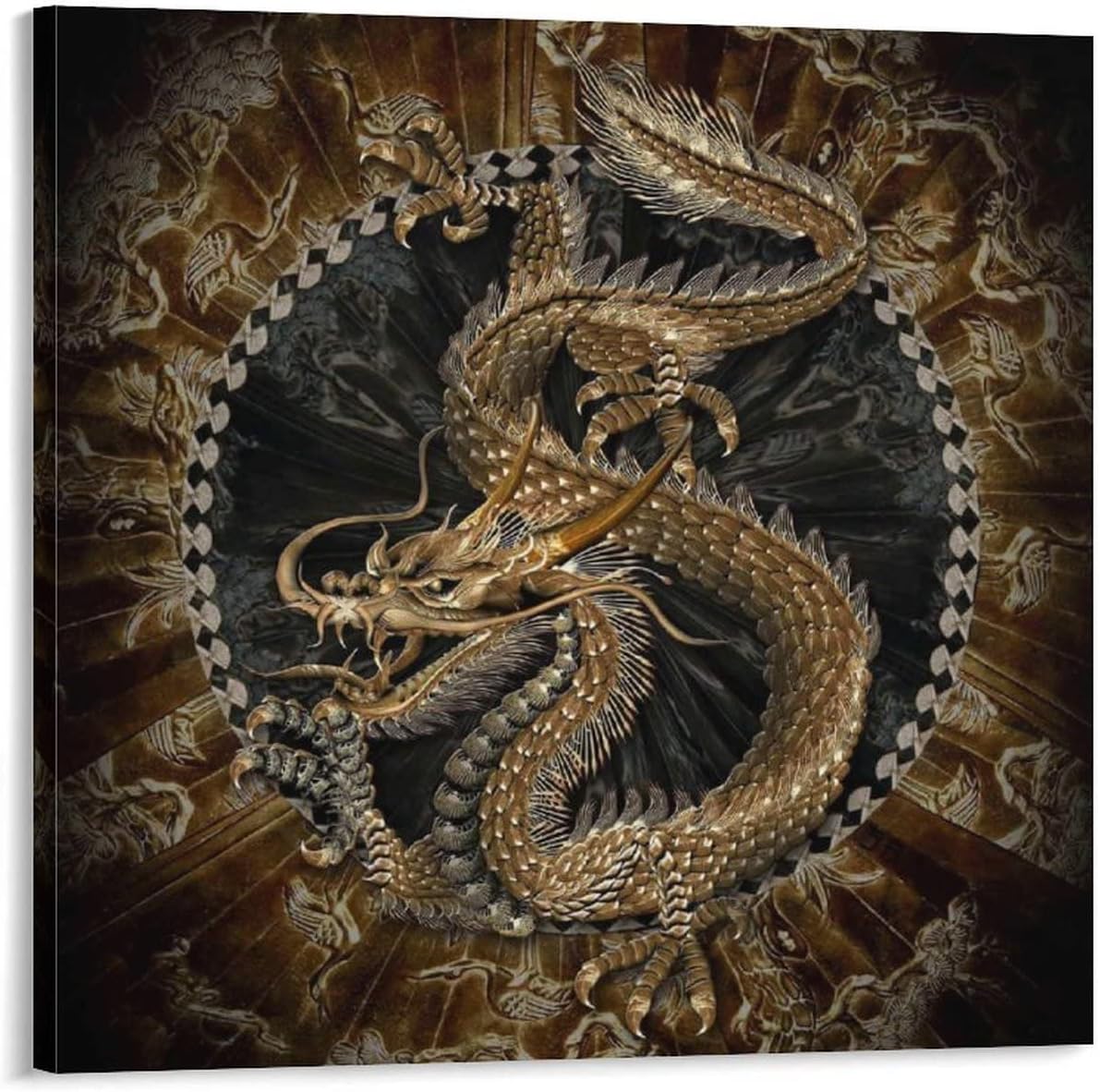 Amazon.com: Chinese Dragon Canvas Painting Modern Art Posters and ...