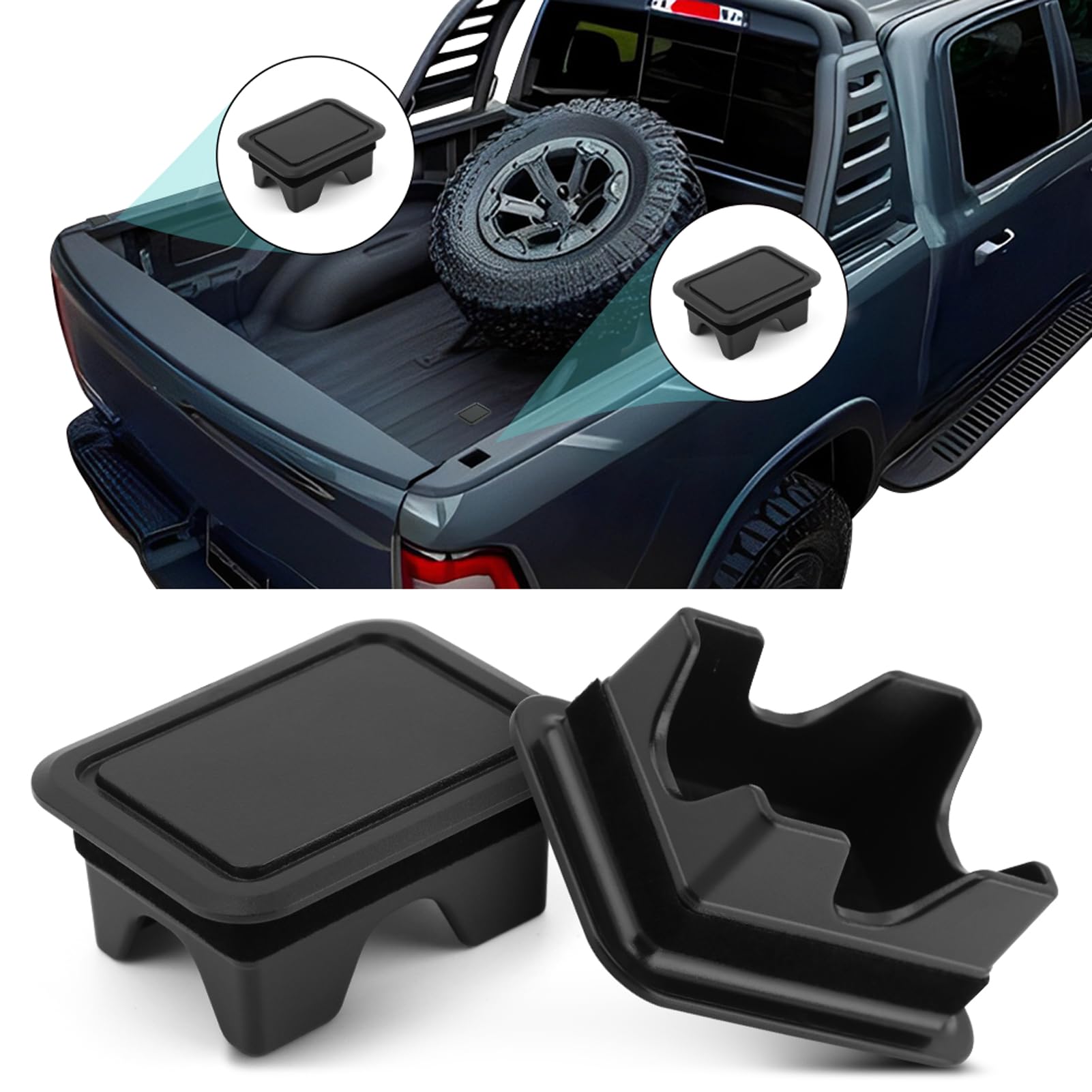 Amazon.com: 2 PCS Bed Rail Stake Pocket Cover Compatible with Dodg-e Ra ...