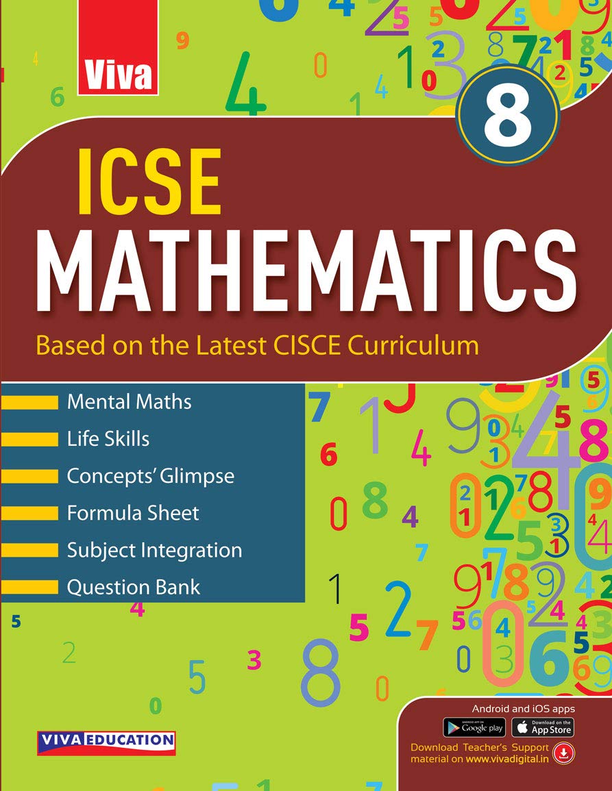 ICSE Mathematics - 8, 2019 Ed. : Viva Education: Amazon.in: Books