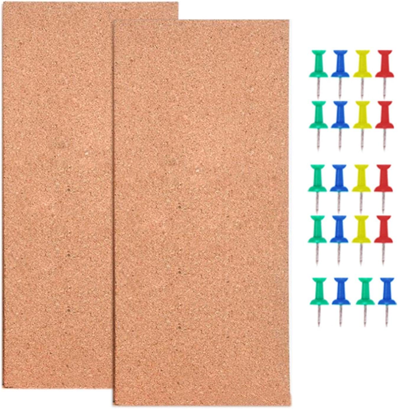Amazon.com : JIANWEI Cork Board Bulletin Board, 2 Pack Cork Tiles with ...