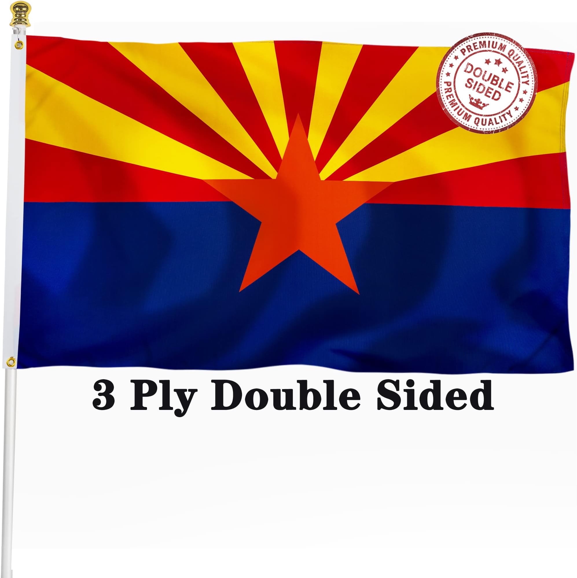Amazon.com: Annin Flagmakers Arizona State Flag USA-Made to Official ...