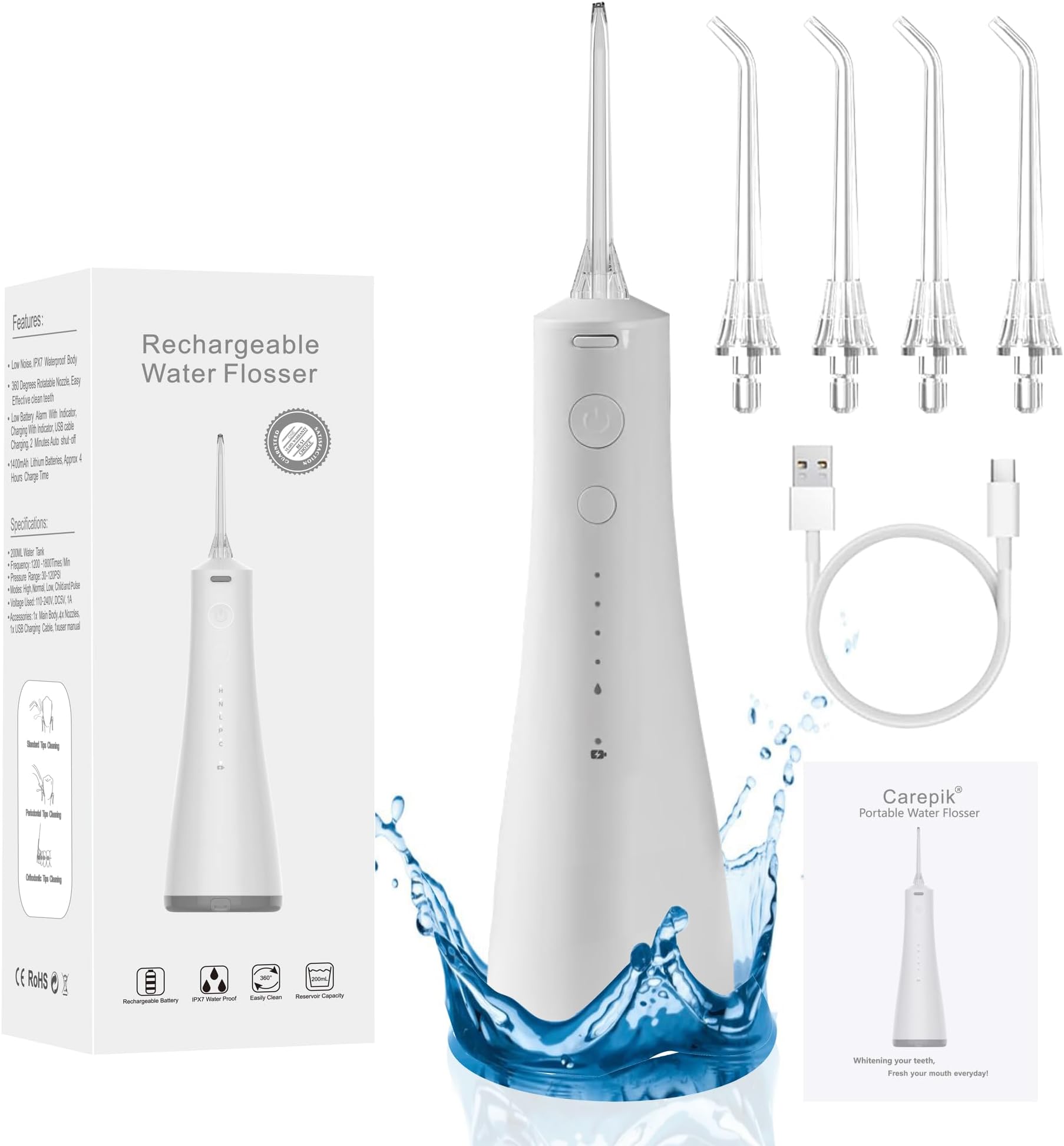 Amazon.com: Puur Smile Professional Water Flosser - Advanced Dental ...