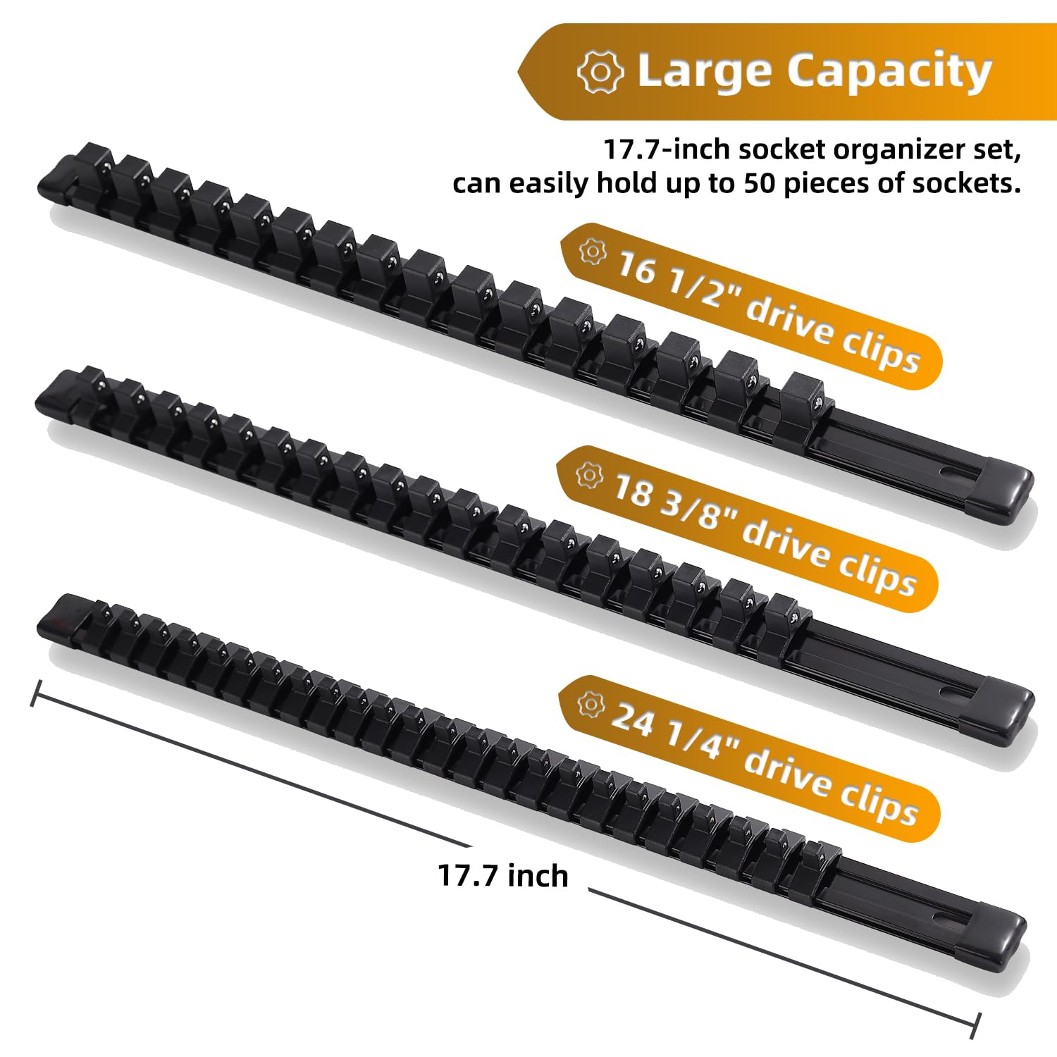 Snapklik.com : ALOANES 3-piece Aluminum Socket Rail Organizer Set ...