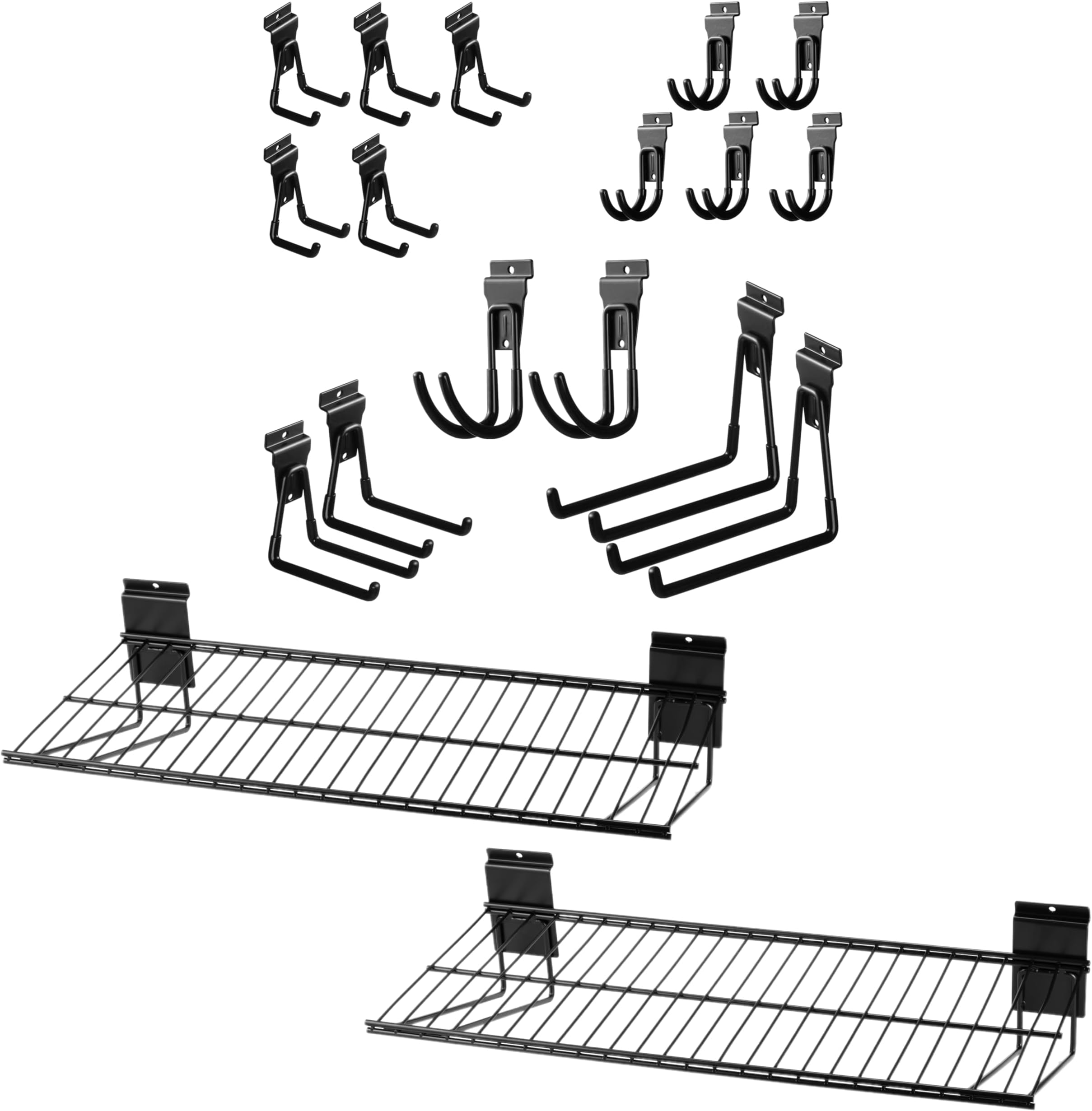 Amazon.com: PYBTOOL Slatwall Hooks, Slatwall Shelves 24 Inch, Slatwall ...