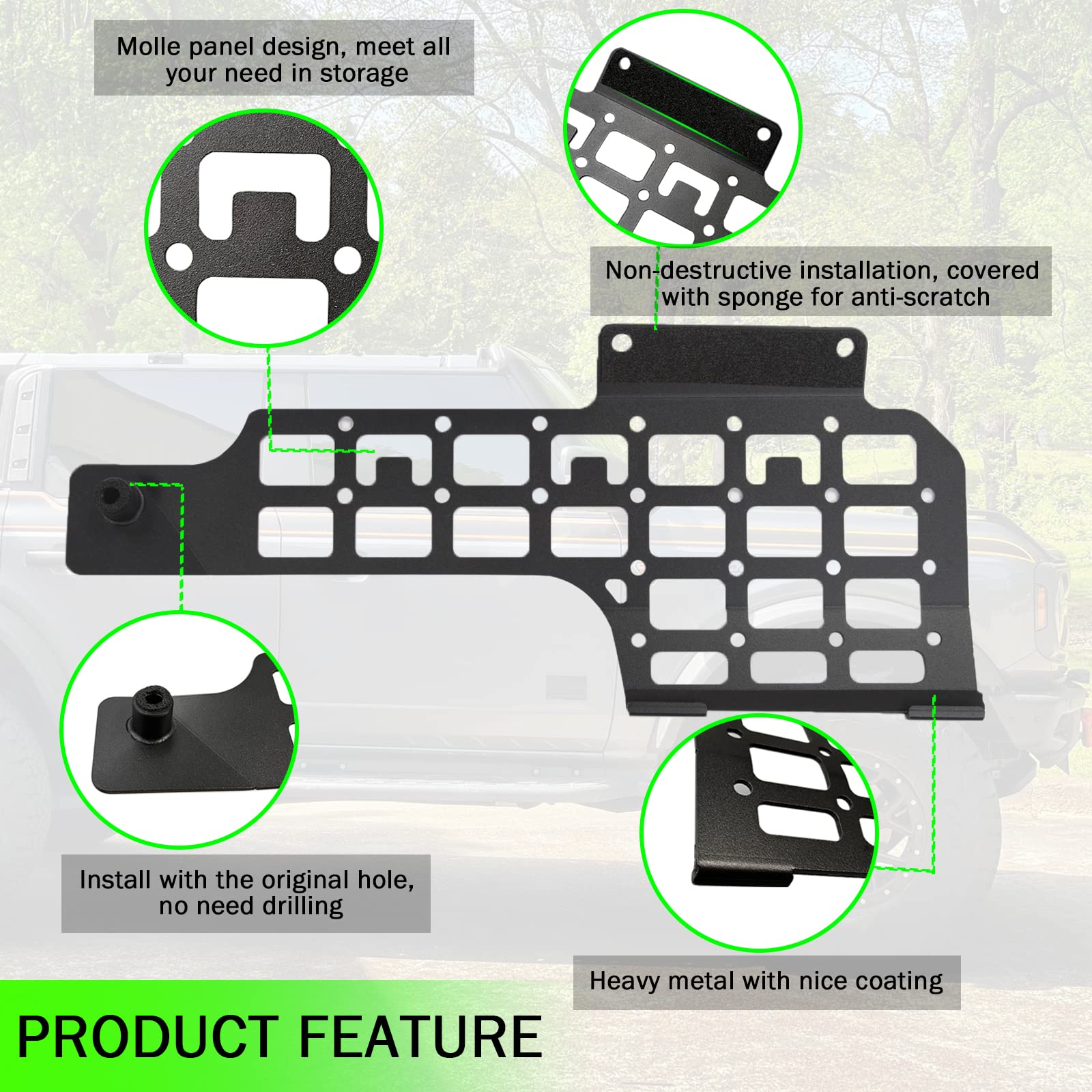 Snapklik.com : ANMOSVO Center Console Molle Panel For Ford Bronco 2025 ...