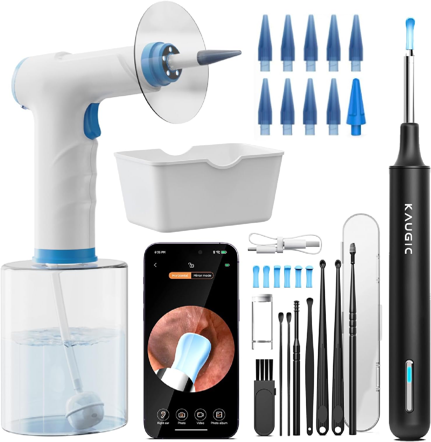 Amazon.com: Electric Ear Wax Removal with 1080P Ear Camera, Water ...